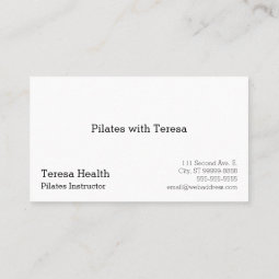 Pilates Business Card | Zazzle