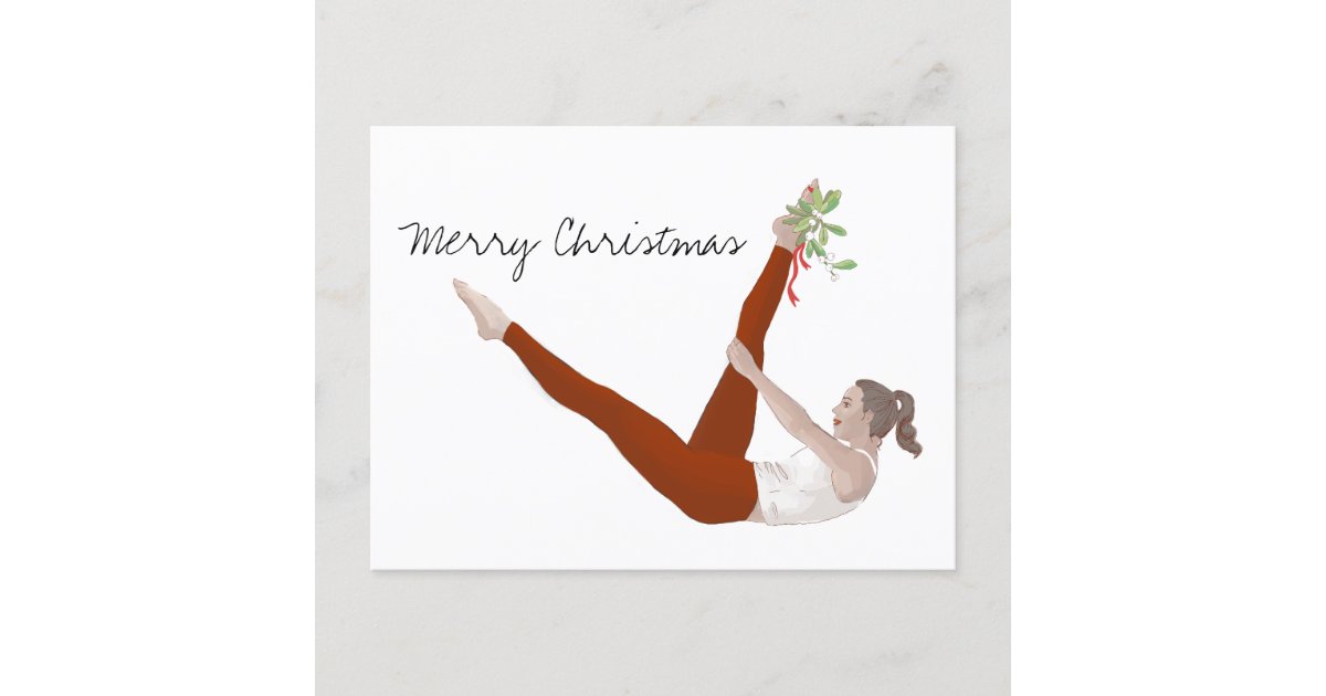 Pilates Christmas Card | Zazzle