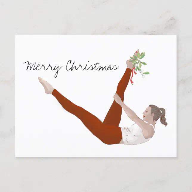 Pilates Christmas Card | Zazzle
