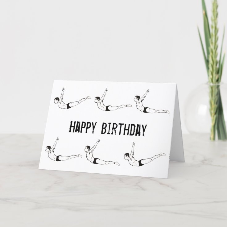 Pilates Happy Birthday Card | Zazzle