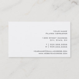 PILATES Instructor Business Card | Zazzle