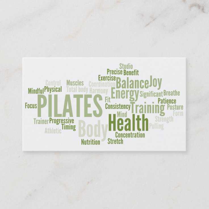 PILATES Instructor Business Card | Zazzle