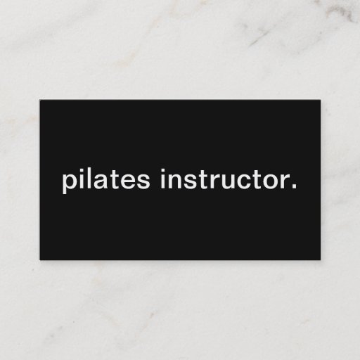 Pilates Instructor Business Card Template