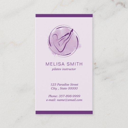 Pilates instructor business card | Zazzle.com