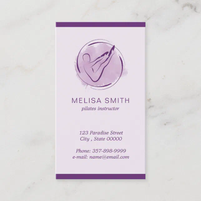 Pilates instructor business card | Zazzle