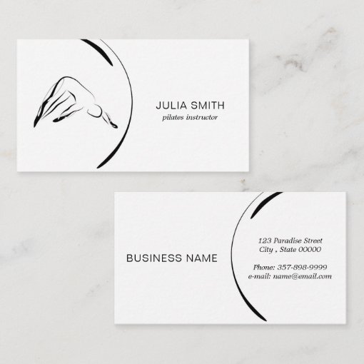 Pilates instructor business card | Zazzle