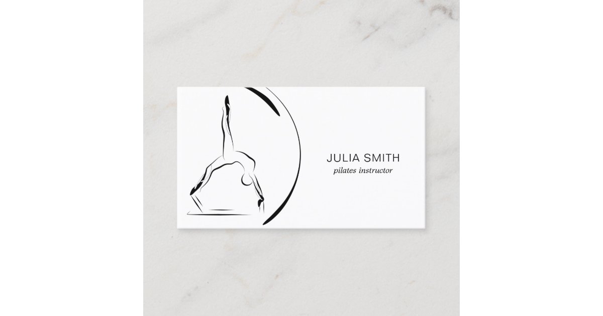 Pilates instructor business card | Zazzle