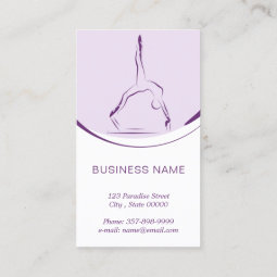 Pilates instructor card with two pilates poses | Zazzle