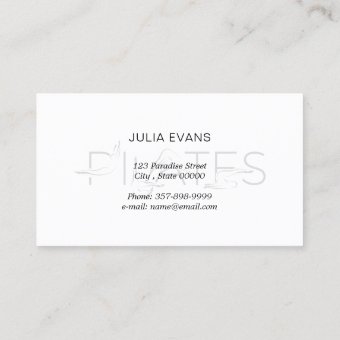 Pilates Instructor Pilates Letters Business Card | Zazzle