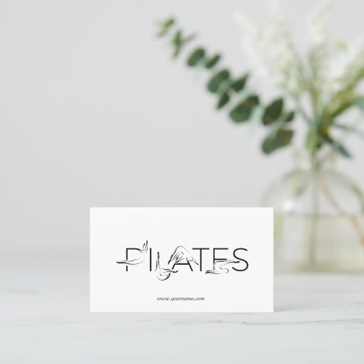 Pilates Instructor Pilates Letters Business Card | Zazzle