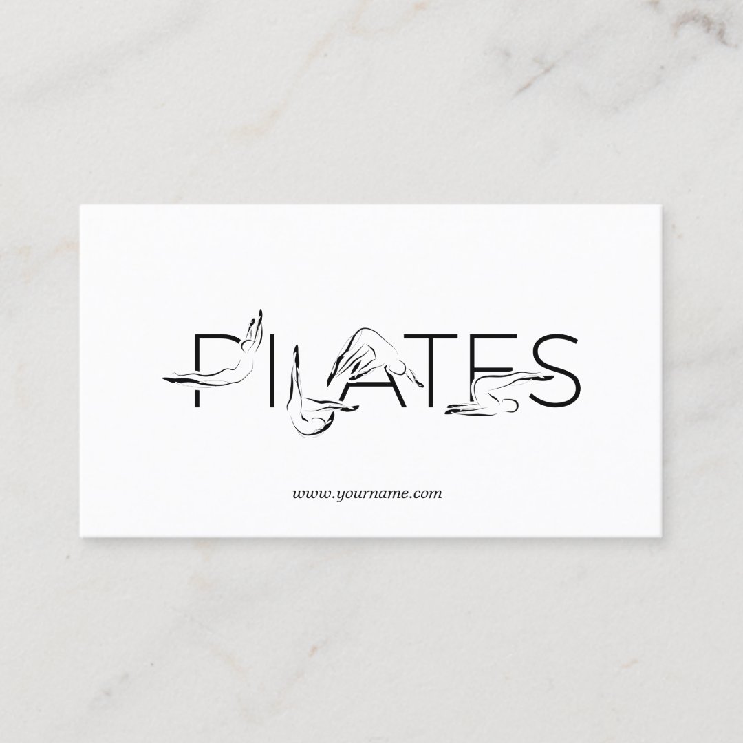 Pilates Instructor Pilates Letters Business Card | Zazzle