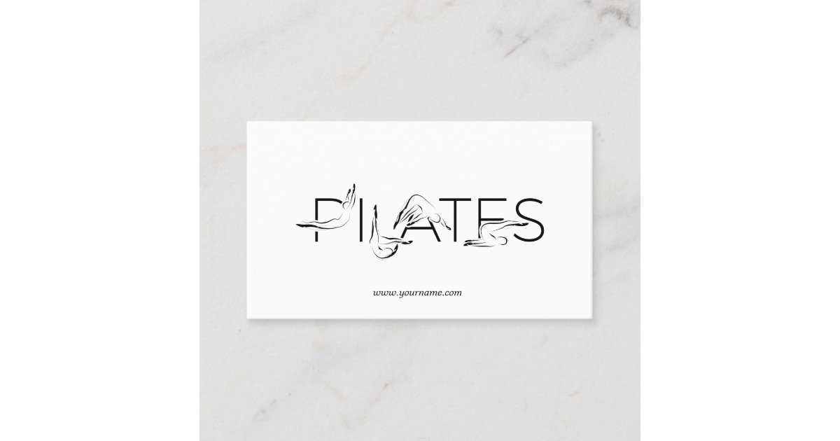 Pilates Instructor Pilates Letters Business Card | Zazzle