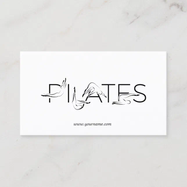 Pilates Instructor Pilates Letters Business Card | Zazzle