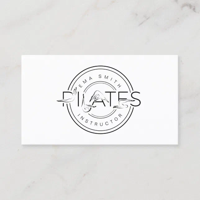 Pilates Instructor Pilates Letters Business Card | Zazzle