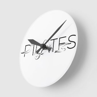 Pilates Instructor Pilates Letters Round Clock | Zazzle