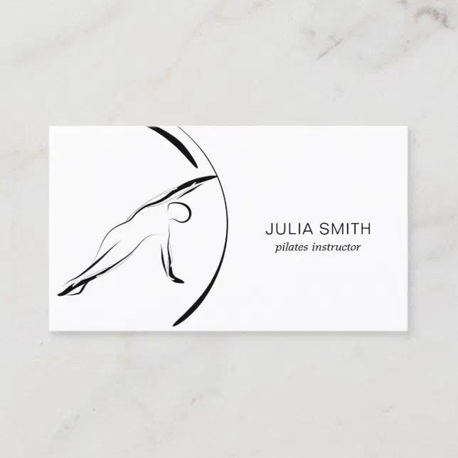 Pilates Instructor Pilates Pose Abstract Pilates Business Card | Zazzle
