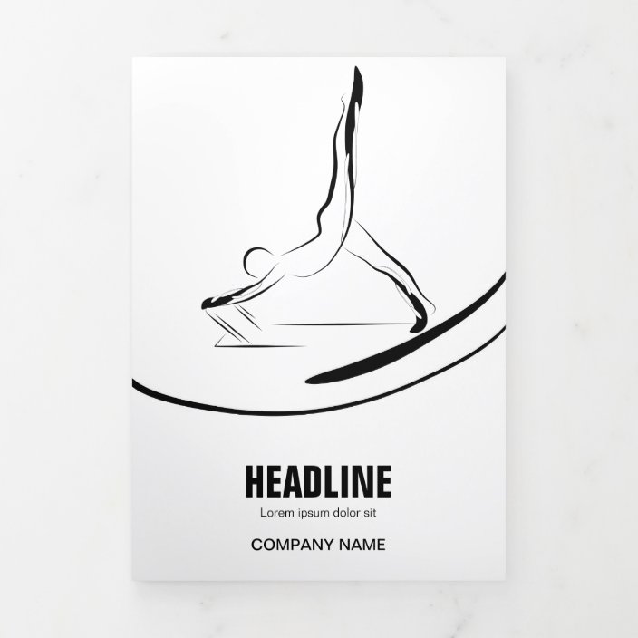 Pilates Instructor Pilates Pose Abstract Pilates Tri-Fold Card | Zazzle.com