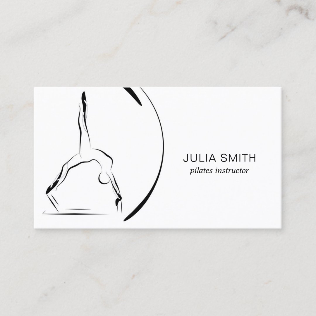 Pilates Instructor Pilates Poses Pilates Reformer Business Card | Zazzle