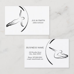 Pilates Instructor Pilates Poses Two Sided Business Card | Zazzle