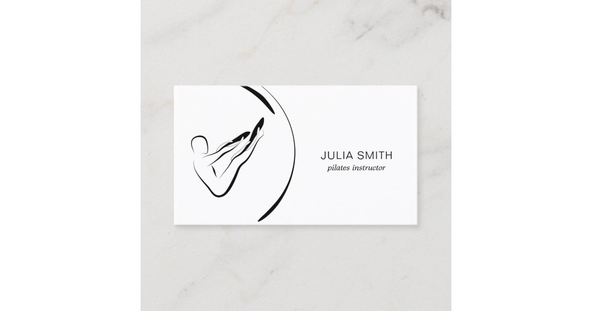 Pilates Instructor Pilates Rocker Pose Business Card | Zazzle