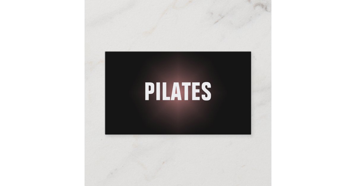 PILATES Instructor Simple & Plain Business Card | Zazzle