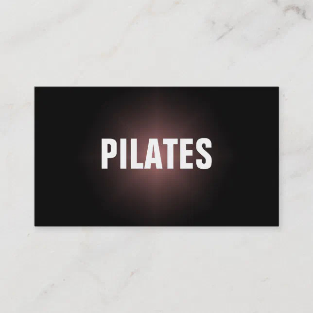 PILATES Instructor Simple & Plain Business Card | Zazzle