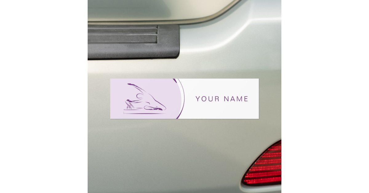 Pilates mermaid pose on the reformer | Color Bumper Sticker | Zazzle