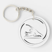 Pilates mermaid pose on the reformer keychain | Zazzle