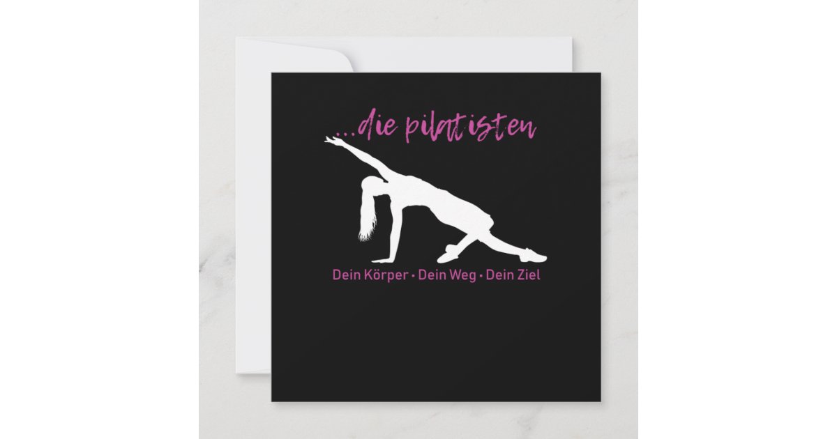 Pilates Pilatisten Sport Fitness Gift Invitation | Zazzle