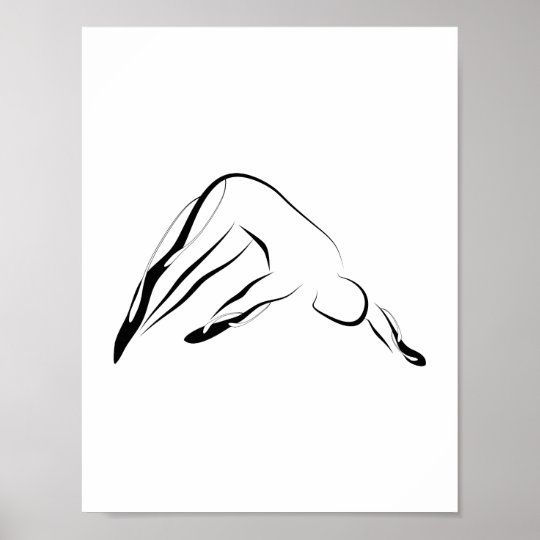 Pilates Pose Abstract Pilates Pose Poster | Zazzle.com