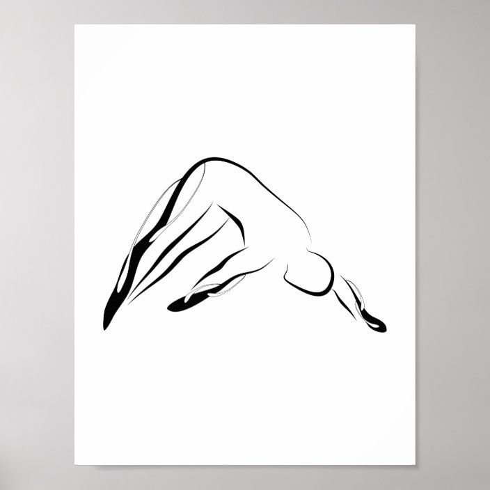 Pilates Pose Abstract Pilates Pose Poster | Zazzle.com