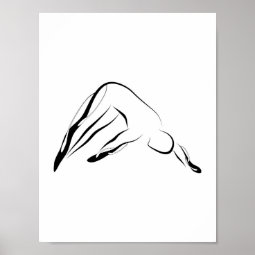 Pilates Pose Abstract Pilates Pose Poster | Zazzle