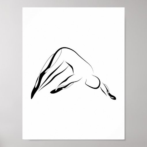 Pilates Pose Abstract Pilates Pose Poster | Zazzle