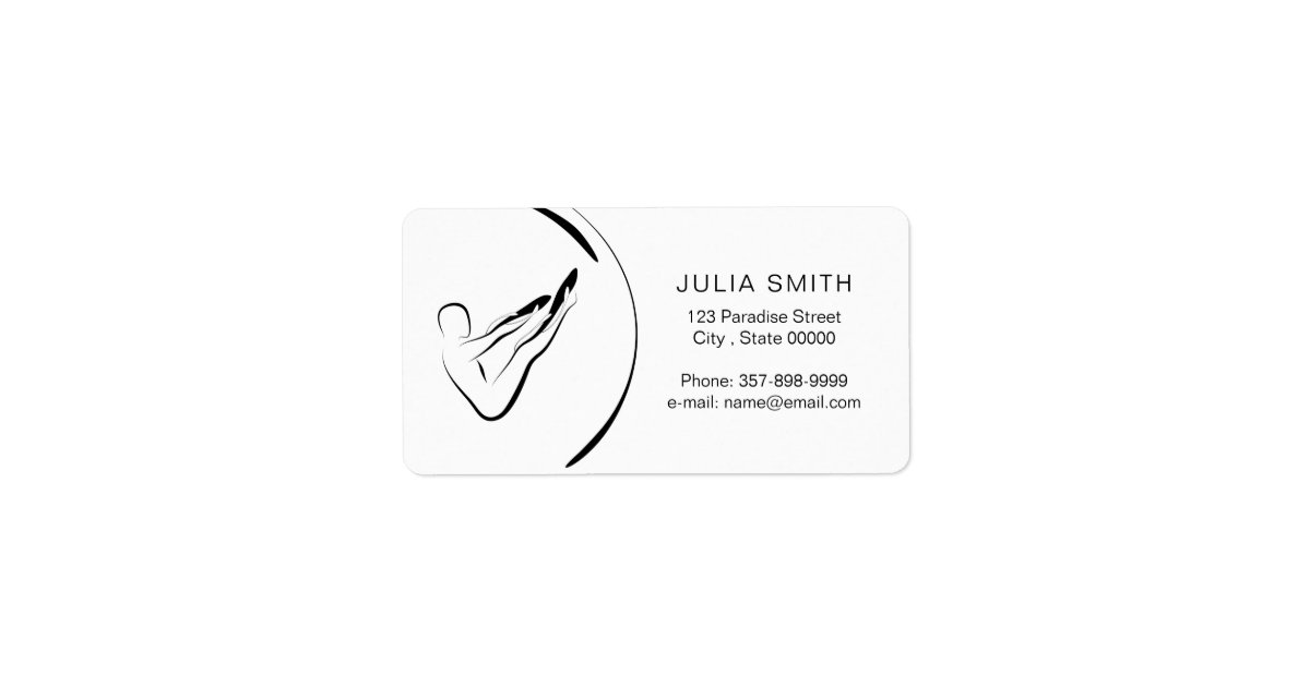 Pilates pose label | Zazzle