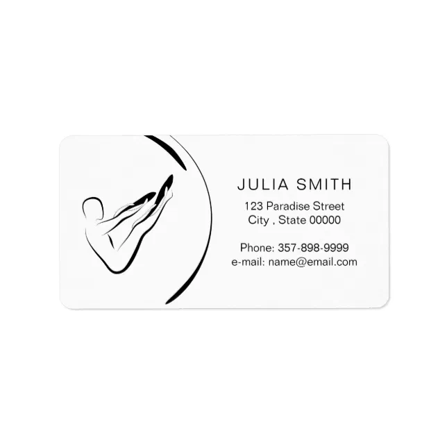 Pilates pose label | Zazzle