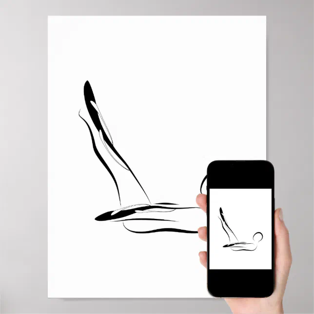 Pilates Pose Minimal Pilates Pose Abstract Pilates Poster | Zazzle