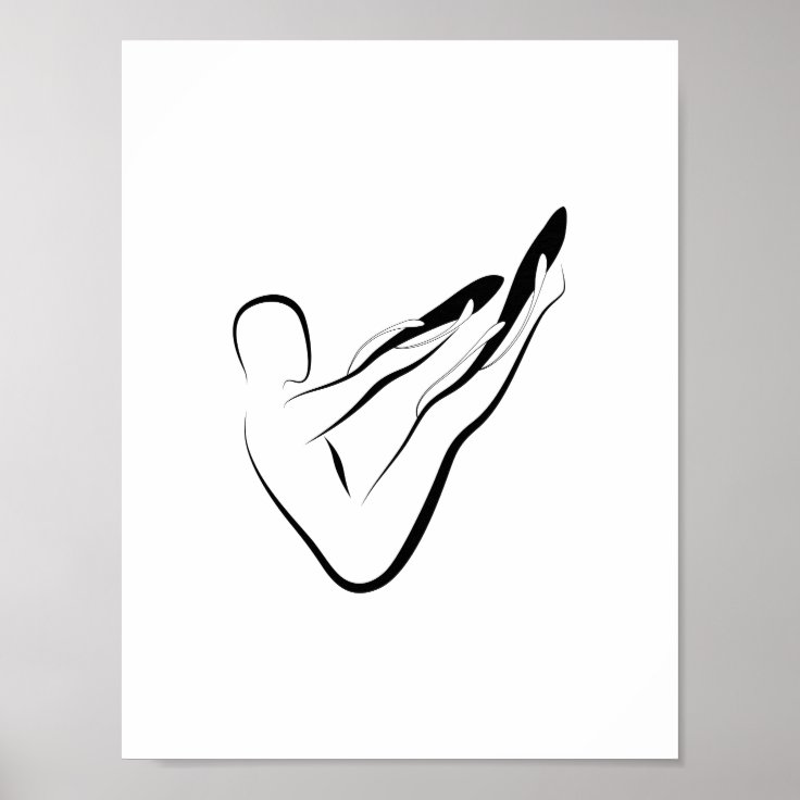 Pilates Pose Rocker Pilates Pose Poster | Zazzle