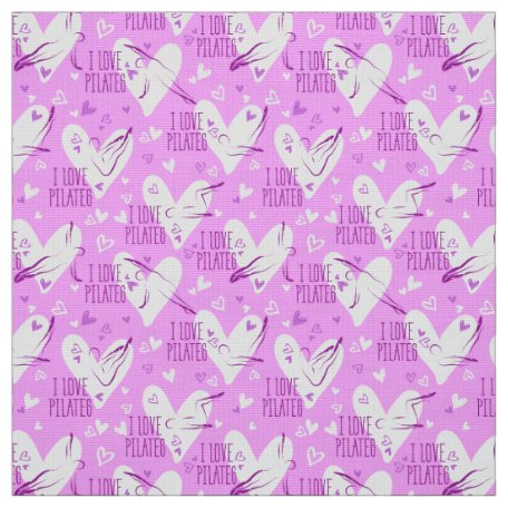 Pilates Poses Seamless Pattern in teal color Fabric | Zazzle