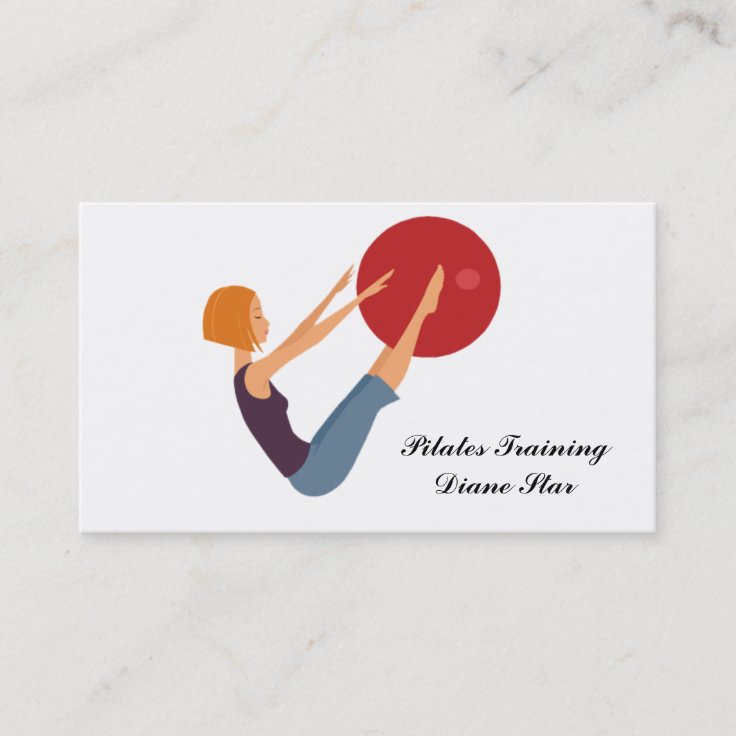 Pilates training business card | Zazzle
