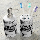 Black & White Skull Toothbrush Holder & Soap | Zazzle.com