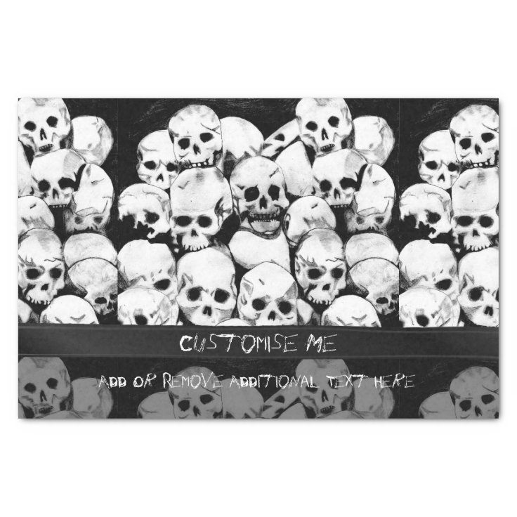 Pile-O-Skulls Tissue Paper | Zazzle