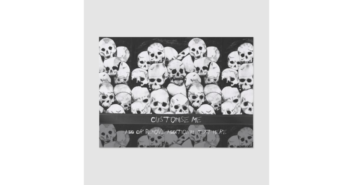 Pile-O-Skulls Tissue Paper | Zazzle