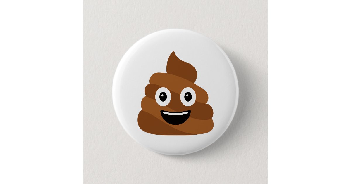 Pile of Poo Emoji Button | Zazzle