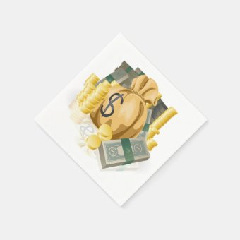 Piles of Money Paper Napkins | Zazzle