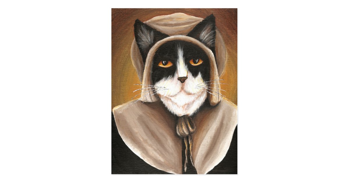 Pilgrim Cat Dressed in Colonial Puritan Clothes Postcard | Zazzle.com