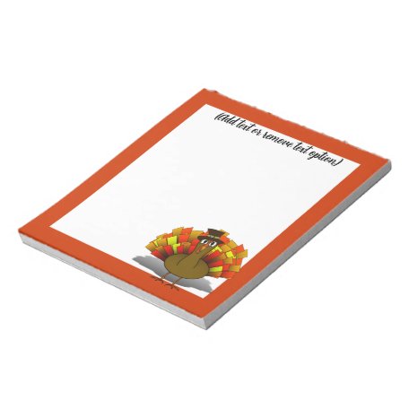 Thanksgiving Cartoon Turkey Pilgrim Fabric | Zazzle