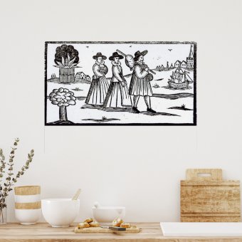 Pilgrims departing for the New World Poster | Zazzle