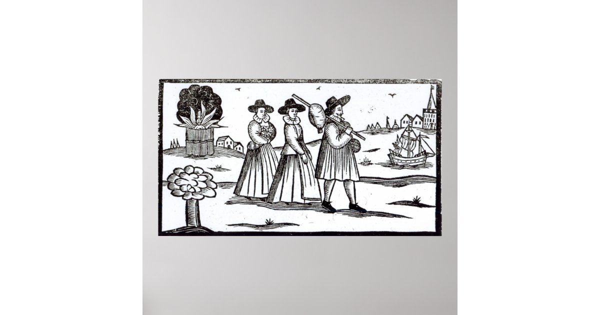 Pilgrims departing for the New World Poster | Zazzle