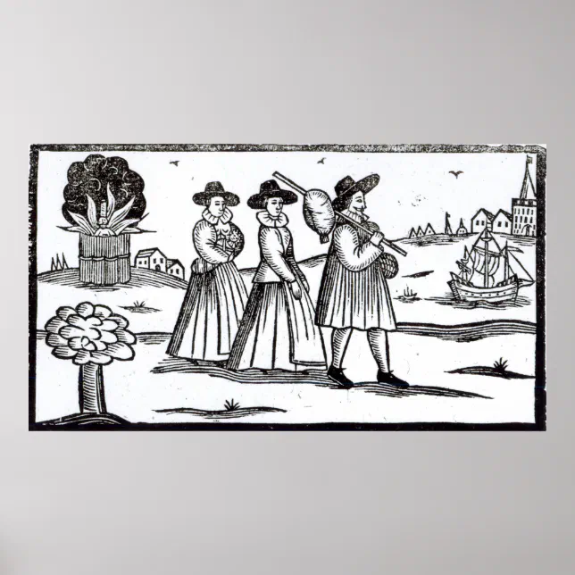 Pilgrims departing for the New World Poster | Zazzle