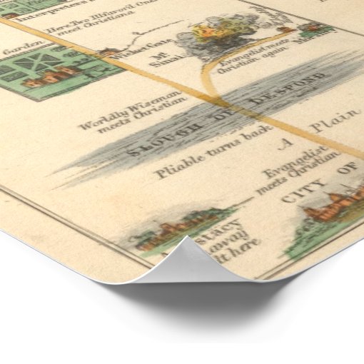 Pilgrim's Progress Map Chart | Zazzle